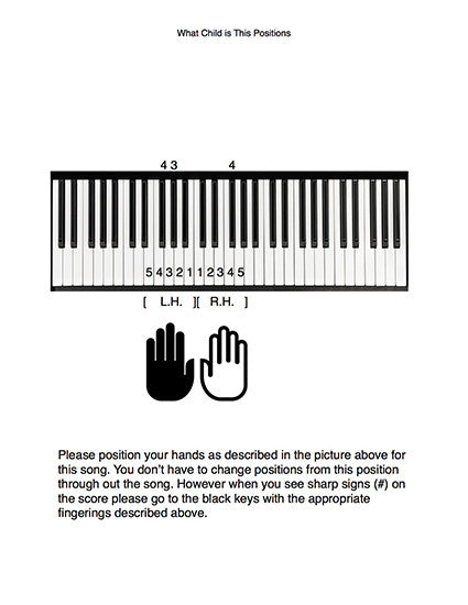 What Child is This | Beginner's piano sheet music notes